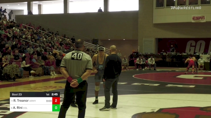 133 lbs Round Of 16 - Richard Treanor, Army vs Angelo Rini, Columbia