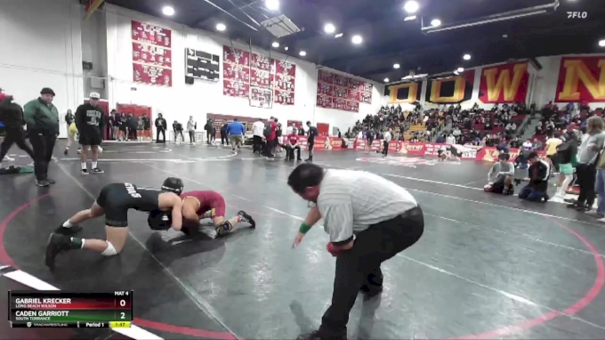120 lbs Quarterfinal - Gabriel Krecker, Long Beach Wilson vs Caden ...