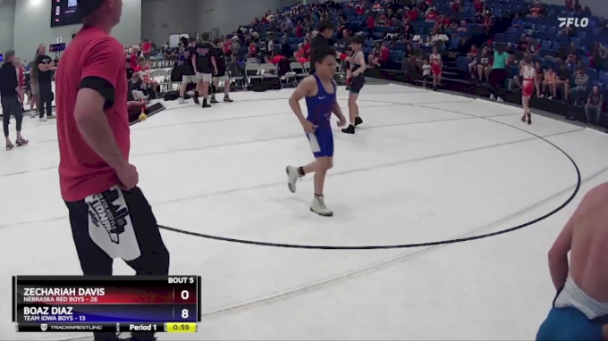 82 lbs Round 3 (4 Team) - Ryker Gugelman, Nebraska Red Boys vs Landon ...