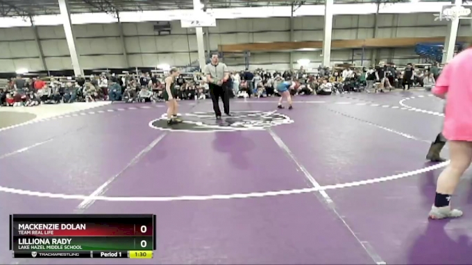 95 lbs Quarterfinal - Mackenzie Dolan, Team Real Life vs Lilliona Rady ...