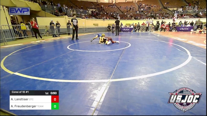 58 lbs Consi Of 16 #1 - Ace Landtiser, Owasso Takedown Club vs Axel ...