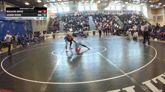 120 lbs Semifinals (8 Team) - Malachi Ortiz, Jesuit vs Andre Rossi ...
