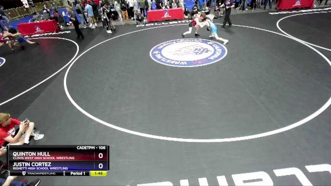 106 lbs Champ. Round 1 - Quinton Hull, Clovis West High School ...