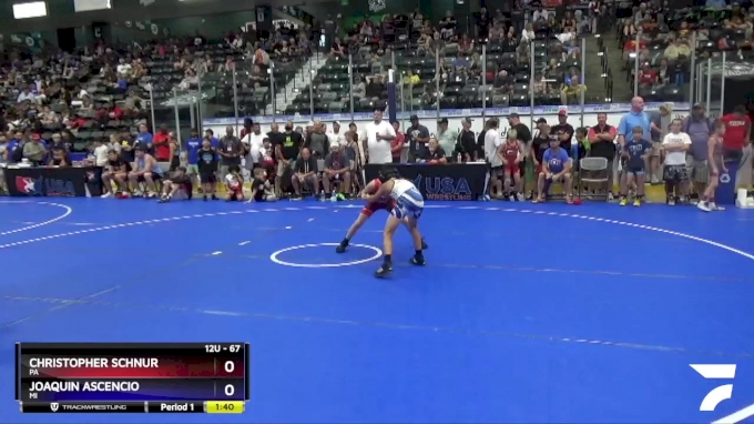 67 lbs Champ. Round 1 - Christopher Schnur, PA vs Joaquin Ascencio, MI