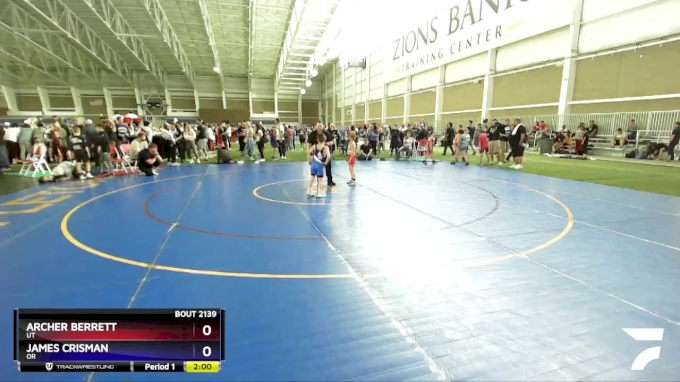 56 lbs Cons. Round 2 - Archer Berrett, UT vs James Crisman, OR