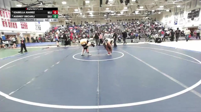 Girls 235 lbs Cons. Round 3 - Izabella Juarez, Wilcox Girls vs Audrey ...