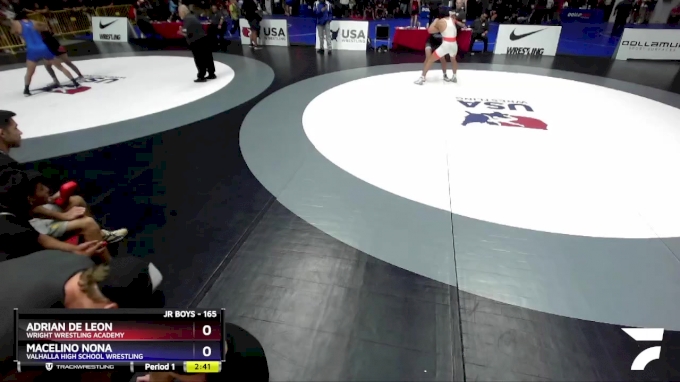 165 lbs Champ. Round 1 - Adrian De Leon, Wright Wrestling Academy vs Macelino Nona, Valhalla ...