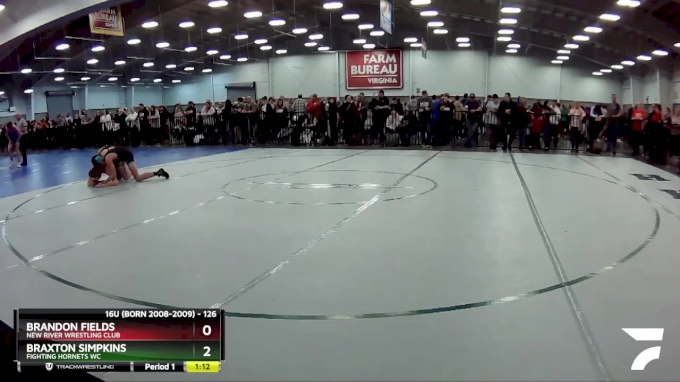 126 lbs Champ. Round 2 - Braxton Simpkins, Fighting Hornets WC vs ...