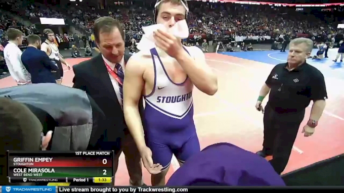 D1-285 lbs 1st Place Match - Cole Mirasola, West Bend West vs Griffin ...
