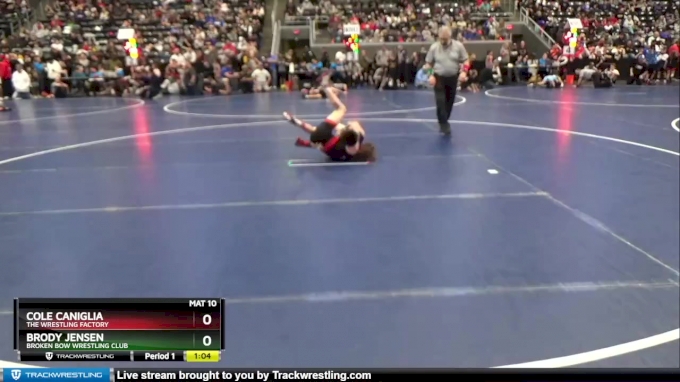 90 lbs Champ. Round 2 - Brody Jensen, Broken Bow Wrestling Club vs Cole ...