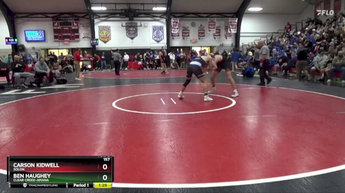 157 lbs Cons. Round 3 - Carson Kidwell, Solon vs Ben Haughey, Clear ...
