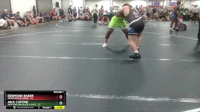 215 lbs Round 1 (8 Team) - Desmond Baker, Headhunters Green vs Nick ...