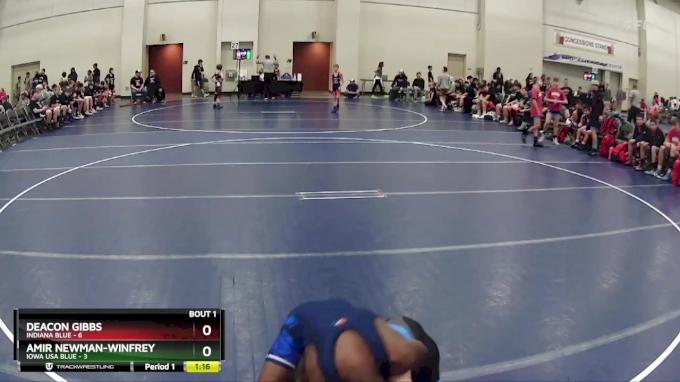 85 lbs Round 1 (6 Team) - Amir Newman-Winfrey, Iowa USA Blue vs Deacon ...