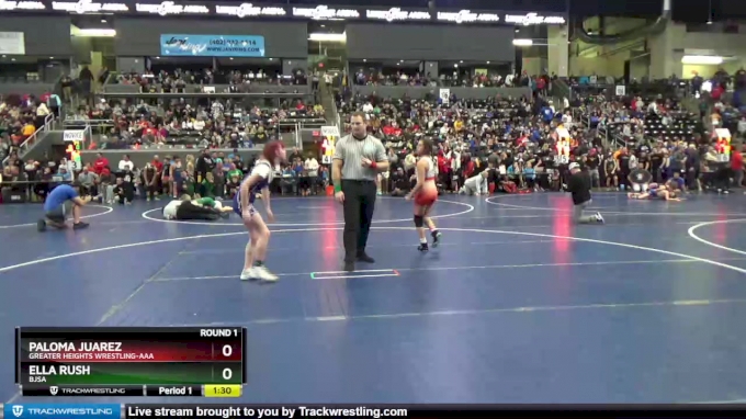102-111 lbs Round 1 - Paloma Juarez, Greater Heights Wrestling-AAA vs ...