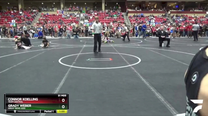 70 lbs Champ. Round 1 - Connor Koelling, TEAM CENTRAL vs Grady Weber ...