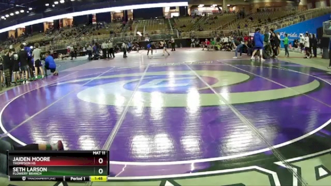 157 lbs Champ. Round 3 - Jaiden Moore, Thompson HS vs Seth Larson ...