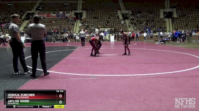 7A 113 lbs Cons. Round 3 - Jaylon Ward, Dothan HS vs Joshua Zurcher ...