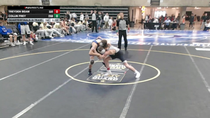 114 lbs Quarterfinals (8 Team) - Treyden Beam, Xavier vs Collin Frey ...