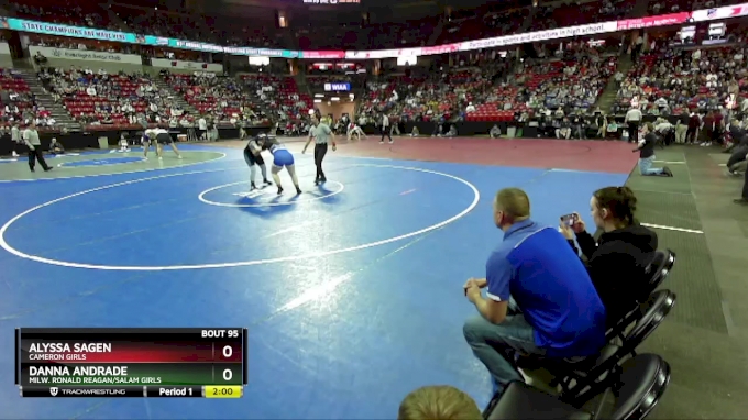 Girls 235 lbs Champ. Round 1 - Alyssa Sagen, Cameron Girls vs Danna ...