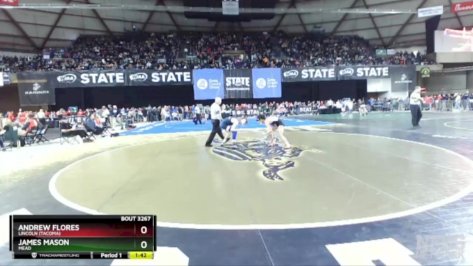 3A 120 lbs Champ. Round 2 - Andrew Flores, Lincoln (Tacoma) vs James ...