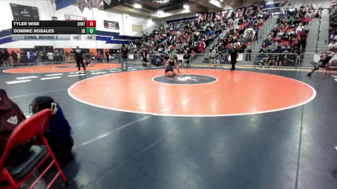 150 lbs Cons. Round 2 - Dominic Rosales, Eleanor Roosevelt vs Tyler ...