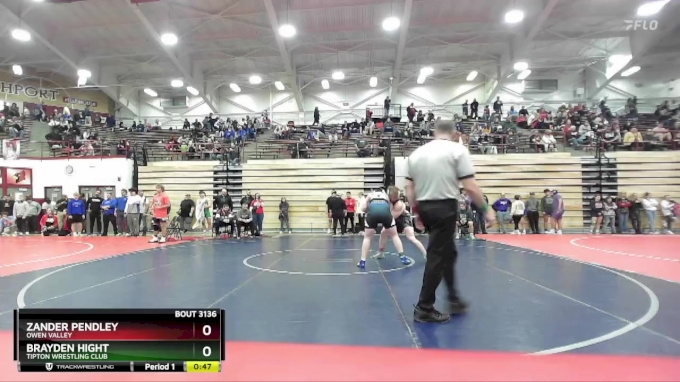 190 lbs Champ. Round 2 - Zander Pendley, Owen Valley vs Brayden Hight ...