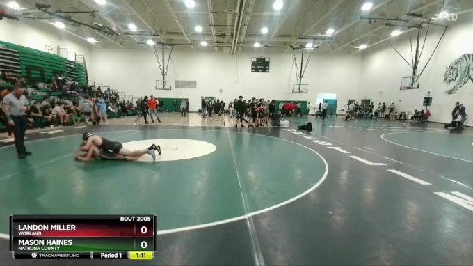 132 lbs Champ. Round 1 - Landon Miller, Worland vs Mason Haines ...
