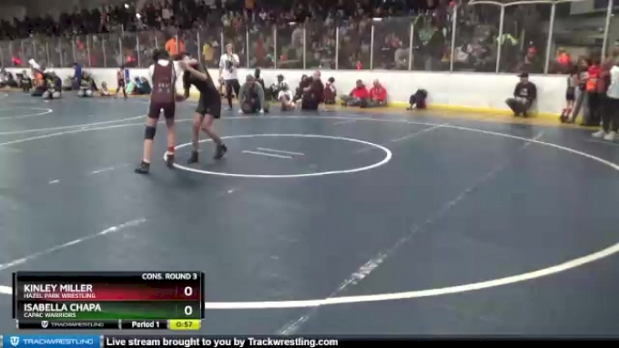 86 lbs Cons. Round 3 - Isabella Chapa, Capac Warriors vs Kinley Miller ...