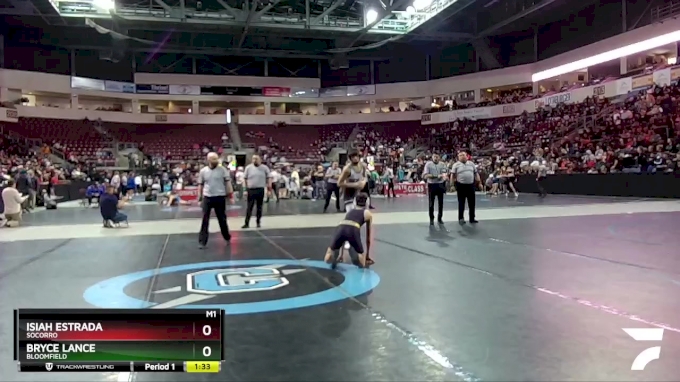 4A 114 lbs Semifinal - Isiah Estrada, Socorro vs Bryce Lance, Bloomfield