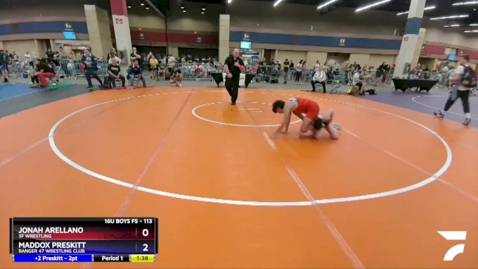113 lbs Semifinal - Jonah Arellano, 3F Wrestling vs Maddox Preskitt ...