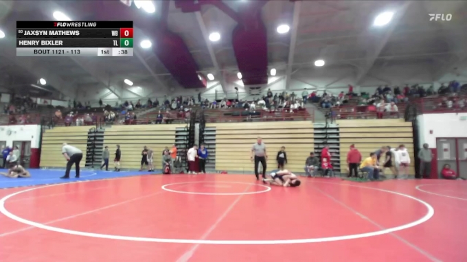 113 lbs Cons. Round 1 - Jaxsyn Mathews, Western Boone vs Henry Bixler ...