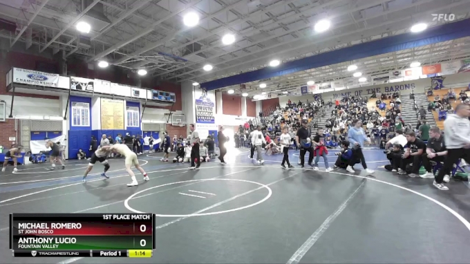 126 lbs 1st Place Match - Michael Romero, St John Bosco vs Anthony ...