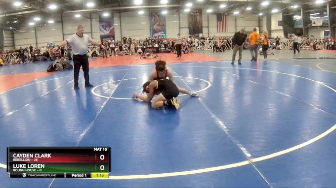 92 lbs Rd# 2 10:30am Friday - Cayden Clark, Rebellion vs Luke Loren ...
