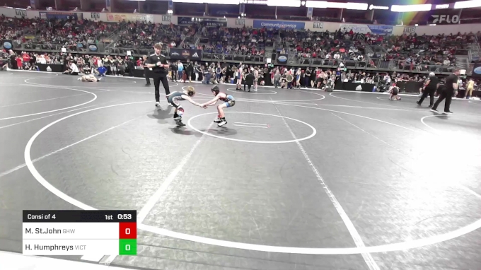 60 lbs Consi Of 4 - Max St.John, Greater Heights Wrestling vs Hunter ...