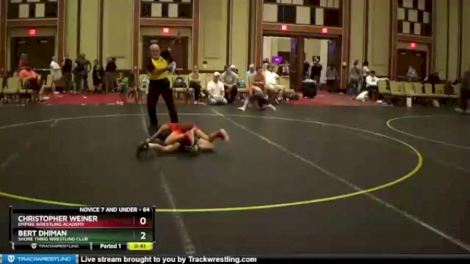 64 lbs Round 3 - Christopher Weiner, Empire Wrestling Academy vs Bert ...