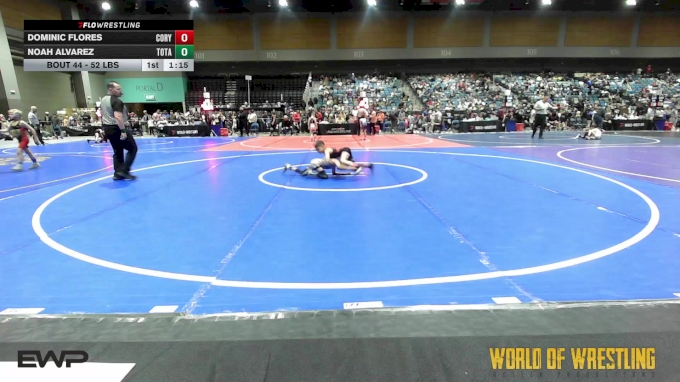 52 lbs Quarterfinal - Dominic Flores, Cory Clark Wrestling vs Noah ...