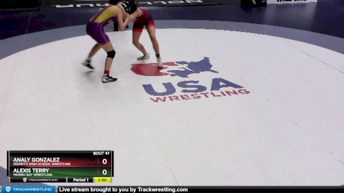 132 lbs Champ. Round 1 - Alexis Terry, Morro Bay Wrestling vs Analy ...