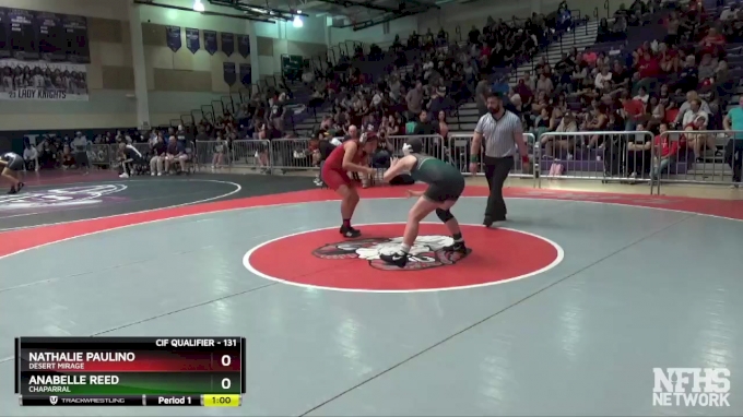 131 lbs Cons. Round 1 - Anabelle Reed, Chaparral vs Nathalie Paulino ...