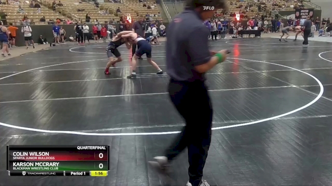 145 lbs Quarterfinal - Colin Wilson, Sparta Junior Bulldogs vs Karson ...