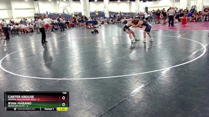 126 lbs Round 6 (16 Team) - Ryan Marano, Brawlers Elite vs Carter ...