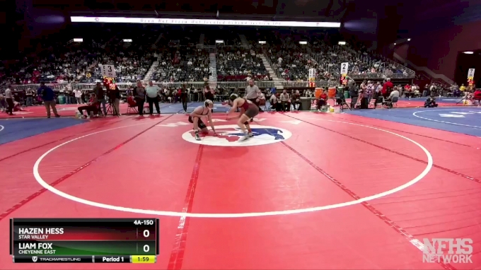 4A-150 lbs Champ. Round 1 - Hazen Hess, Star Valley vs Liam Fox ...