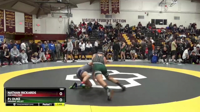 150 lbs Champ. Round 3 - Nathan Rickards, Malvern Prep vs PJ Duke ...
