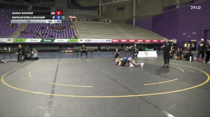 131 lbs Placement Matches (16 Team) - Sarah Savidge, Life University vs ...