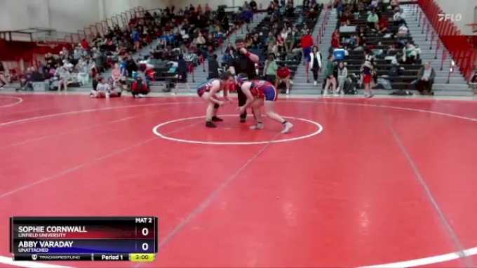 136 lbs Cons. Round 2 - Sophie Cornwall, Linfield University vs Abby ...