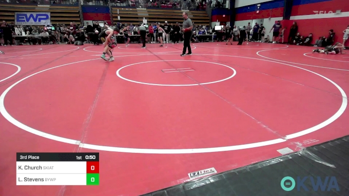 80 lbs 3rd Place - Kade Church, Skiatook Youth Wrestling vs Luke ...