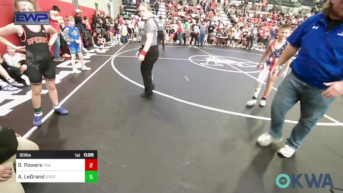 90 lbs Round Of 16 - Rhett Powers, Tiger Trained Wrestling vs Abigail ...