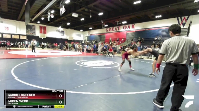 120 lbs Cons. Round 4 - Gabriel Krecker, Wilson Long Beach vs Jaiden ...