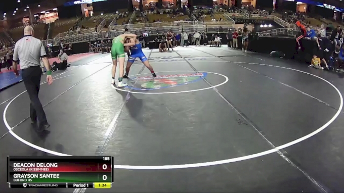 165 lbs Champ. Round 2 - Deacon Delong, Osceola (Kissimmee) vs Grayson ...
