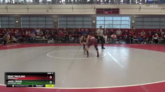 125 lbs Quarterfinal - Jake Craig, Southern Maine vs Isiac Paulino ...
