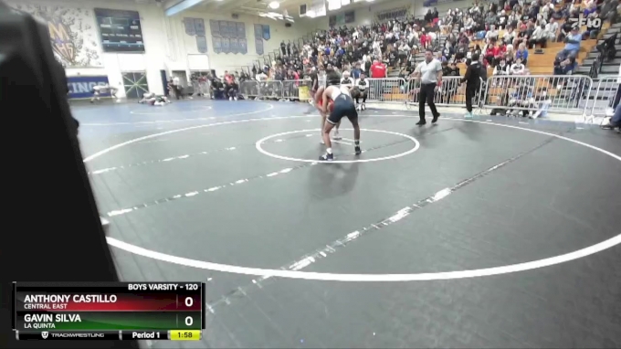 120 lbs Champ. Round 2 - Anthony Castillo, Central East vs Gavin Silva ...
